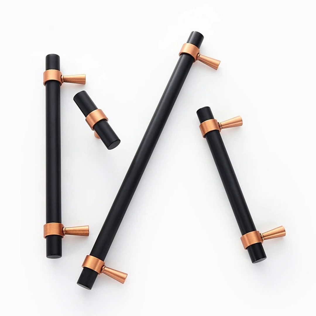 Copper Handles Cabinet, Copper Handles, Black Handles and Pulls, Black ...