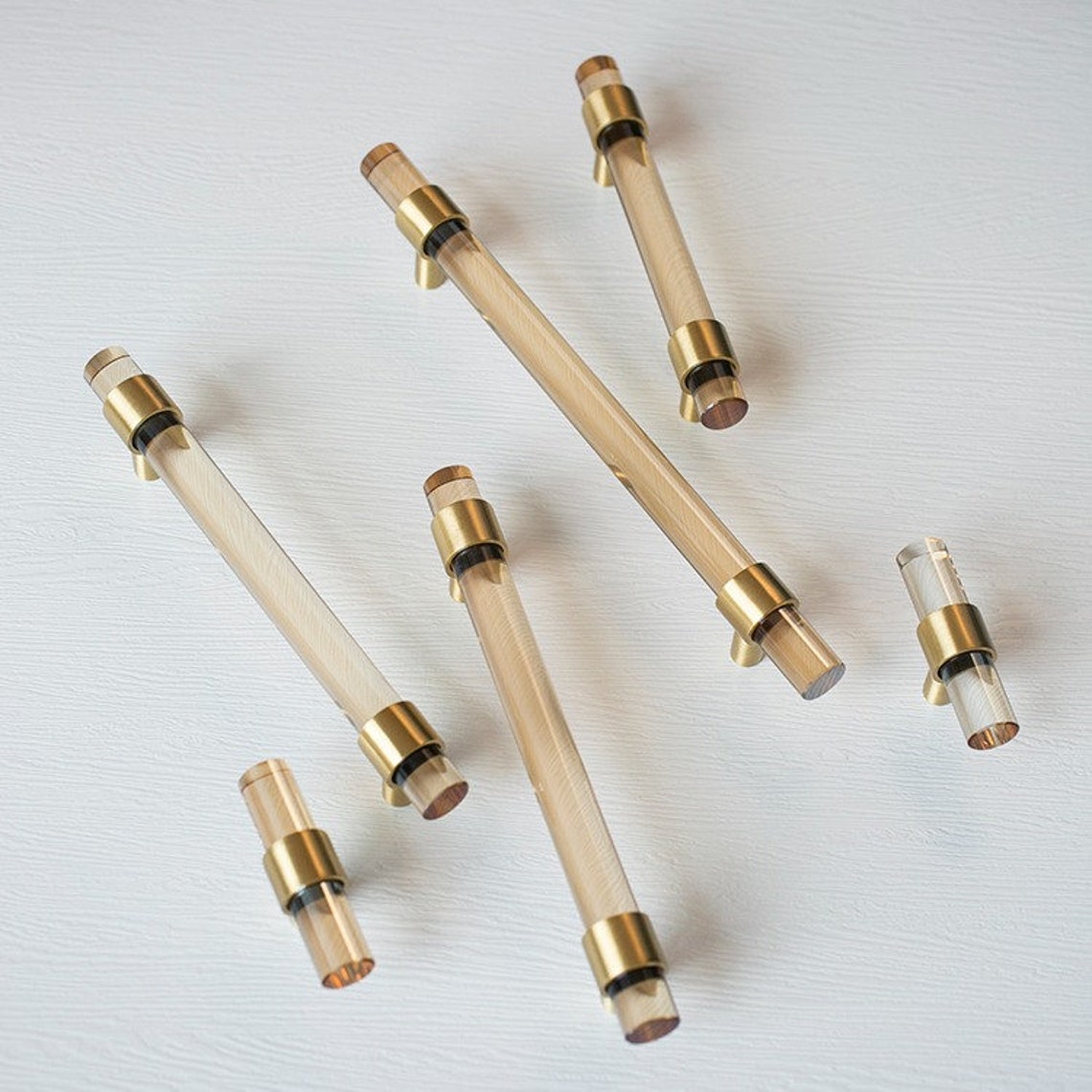Champagne Handles Acrylic Brass Handles Acrylic Pull - Etsy