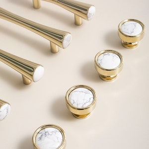 Polished Brass Kitchen Cabinet Pulls, Brass Hardware for Cabinets, Solid Brass Cabinet Pulls ...