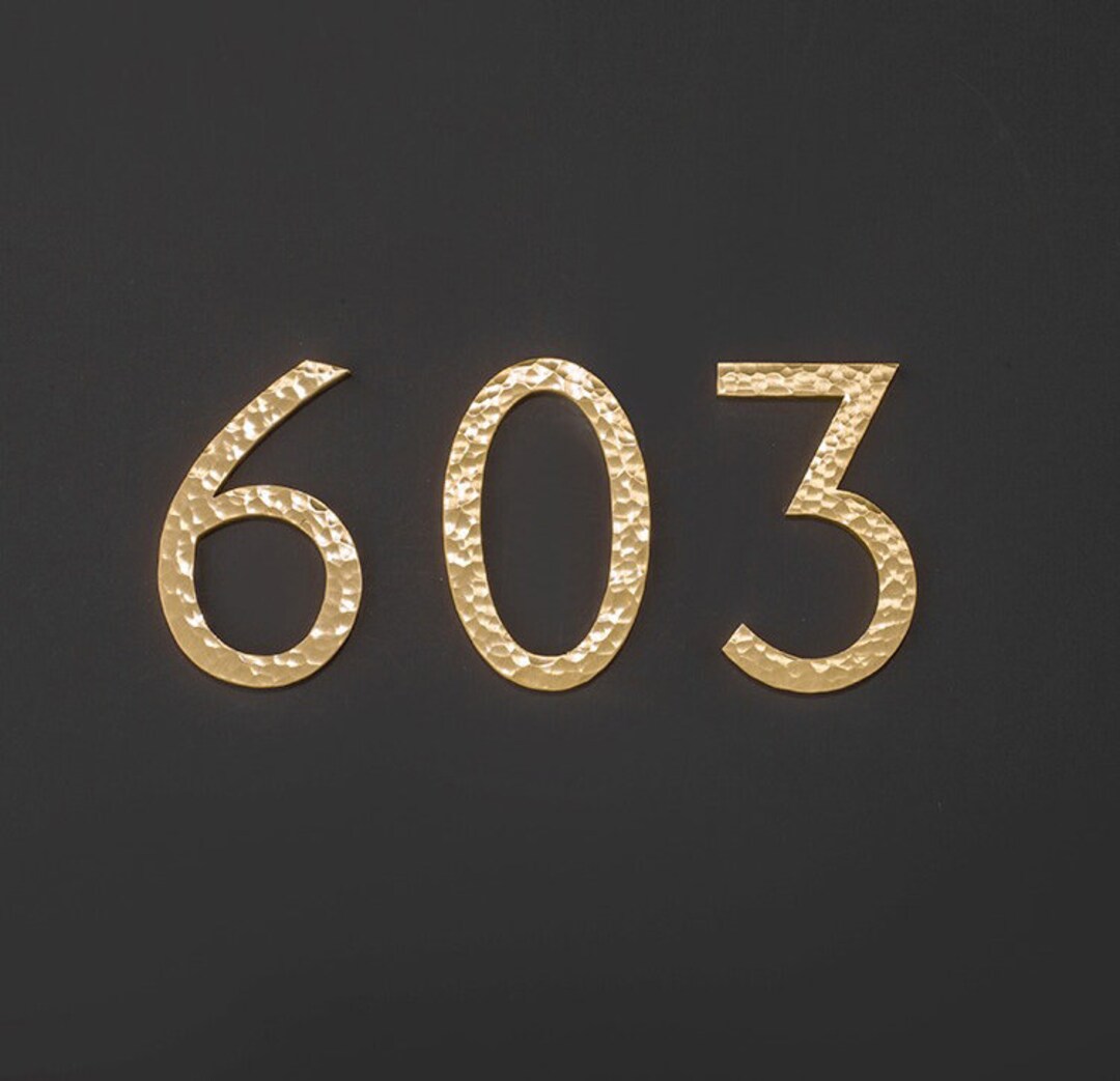 Door Number Sign, Numbers for House, Numbers for Door, Gold Door Number ...