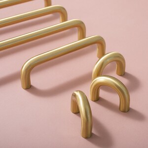 Solid Brass Cabinet Pulls, Gold Drawer Pull, Brass Cabinet Knob, Minimalist Cabinet Hardware and ...