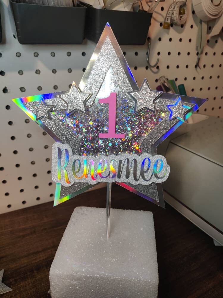 3D Shaker Cake Topper - Etsy