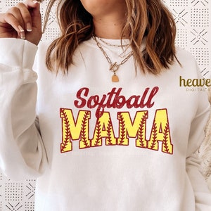 Softball Mama SVG Softball Mom PNG Sublimation Design Soft Ball Mum Cut ...
