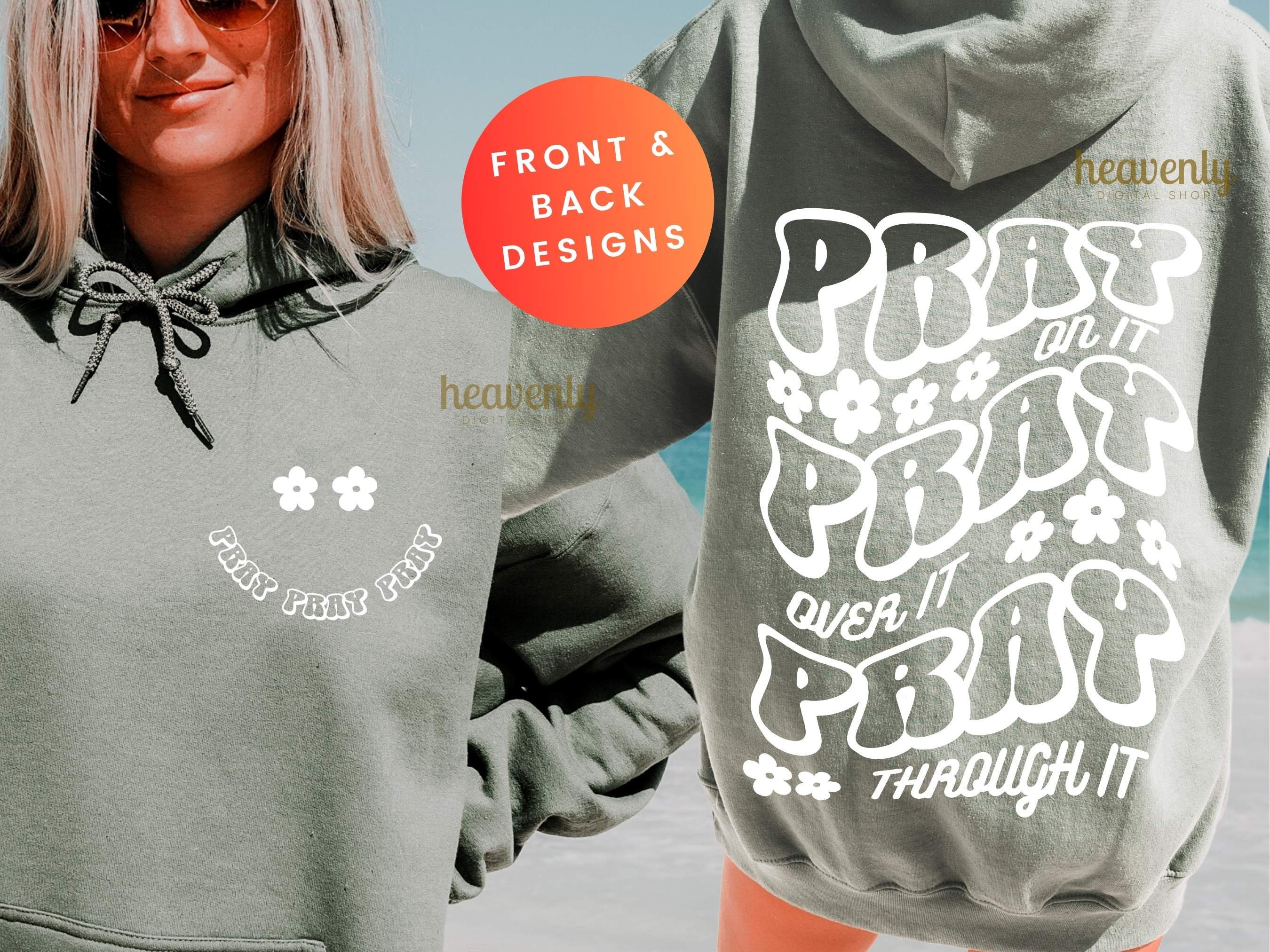 Retro Christian Svg Front and Back PNG Sublimation Design, Pray on It ...