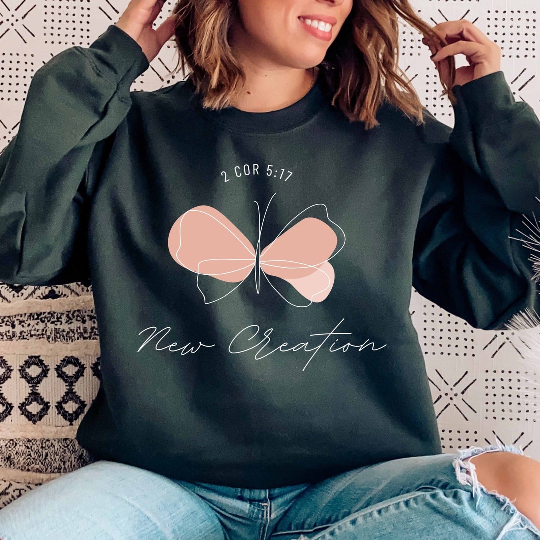 New Creation PNG Butterfly Minimalist PNG for Tshirt, Jesus Shirt ...