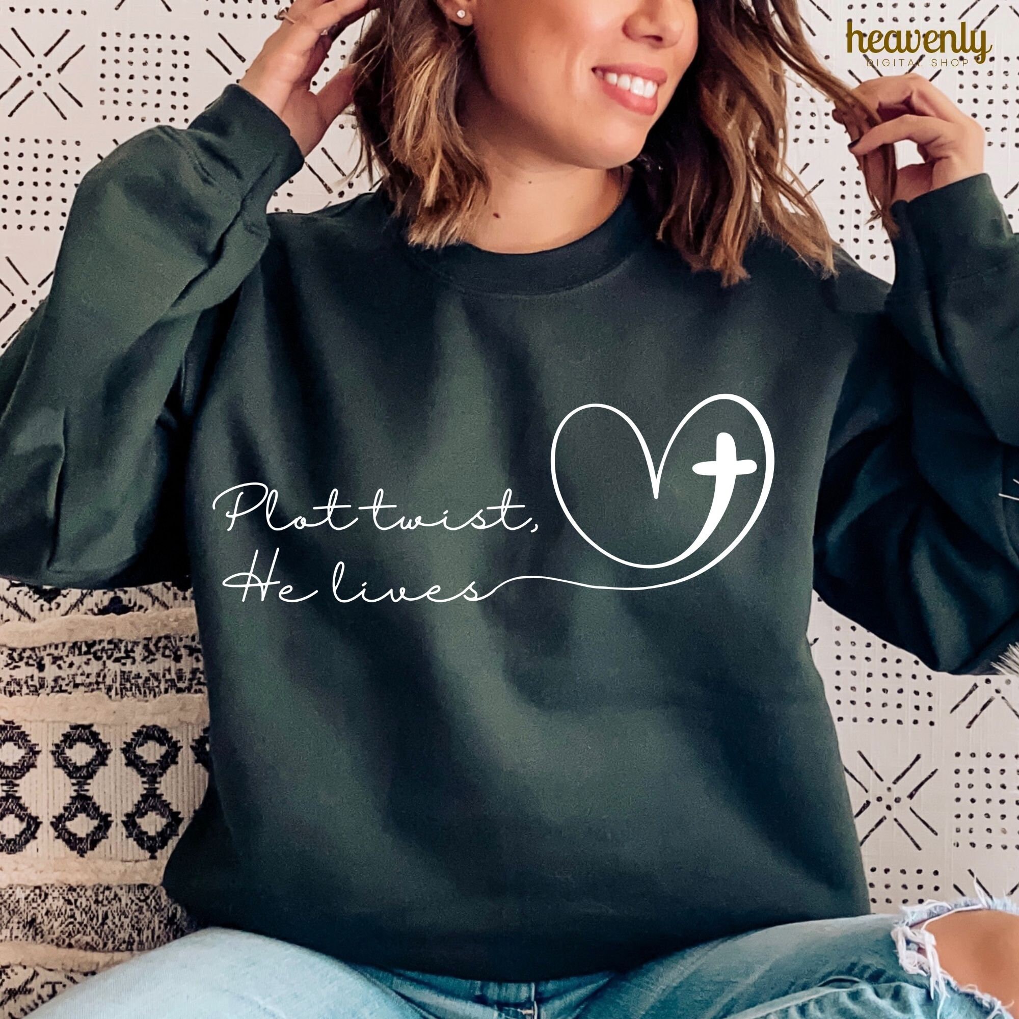 Christian Svg, Plot Twist He Lives PNG, Easter Svg, Faith Based Shirt ...
