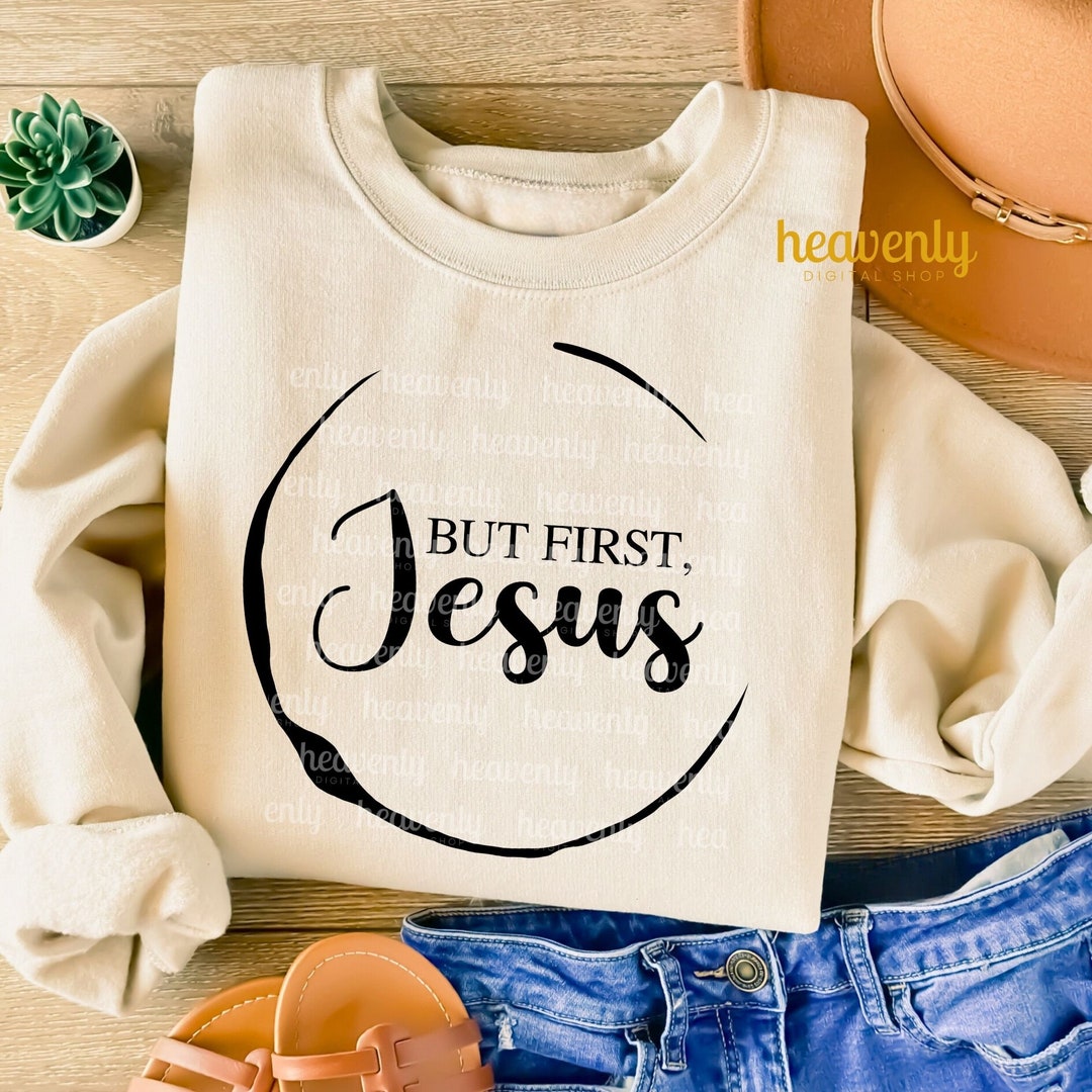 Christian Svg but First Jesus PNG Sublimation Design, Coffee Mug Svg ...