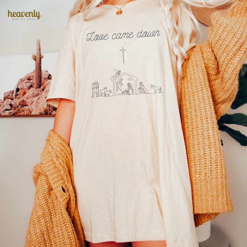 Love Came Down Svg Png Sublimation, A Thrill of Hope Nativity Svg ...