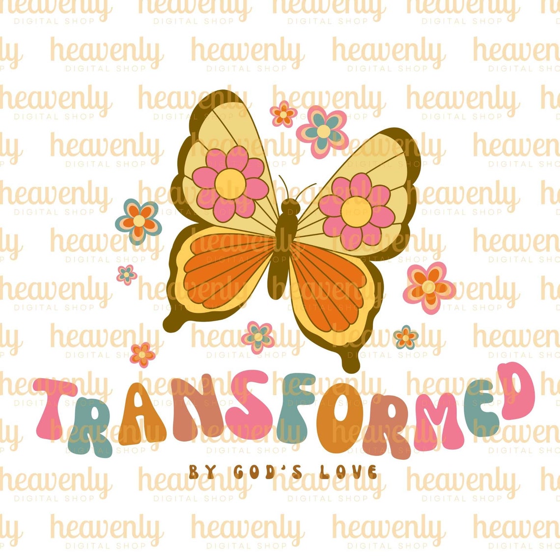 Transformed Butterfly PNG Retro Christian Sublimation Bible - Etsy