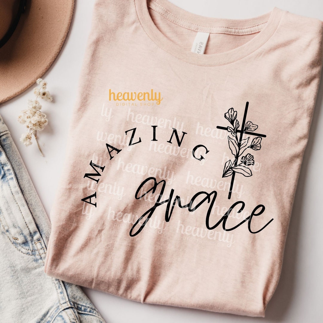 Amazing Grace Svg Christian PNG Sublimation Design Jesus Line Art Svg ...