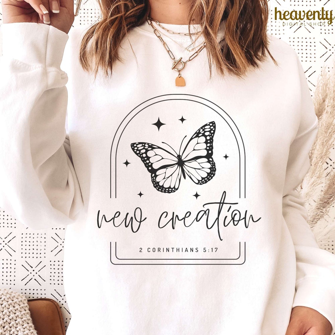 New Creation Svg Butterfly Svg PNG Christian Sublimation - Etsy