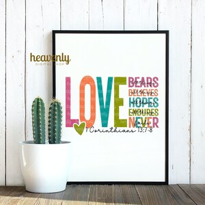 Love Bears All Things Christian PNG Jesus Sublimation Design Bible ...