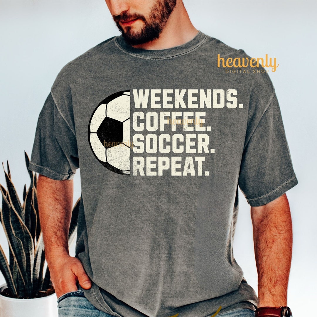 Weekends Coffee Soccer Repeat PNG Retro Vintage Sublimation Design ...