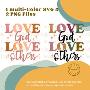 Love God Love Others SVG Christian Valentine PNG File for Sublimation ...