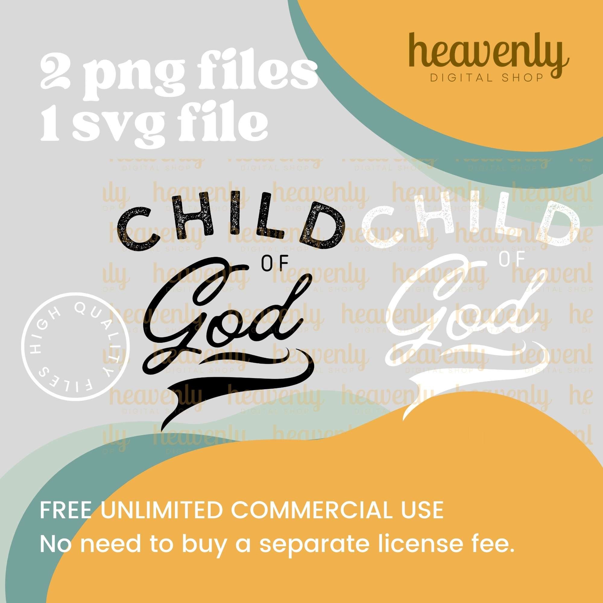 Child of God SVG and PNG Vintage Design PNG File for - Etsy