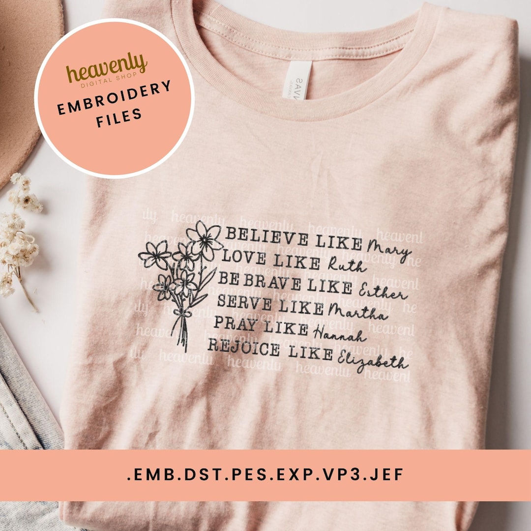 Christian Embroidery Machine File Women of the Bible Jesus Embroidery ...