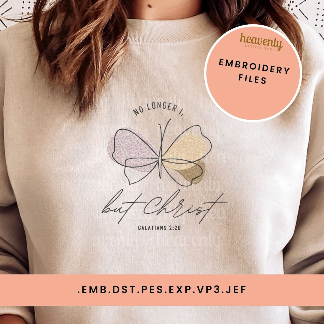 Christian Machine Embroidery Design No Longer I but Christ Embroidered ...