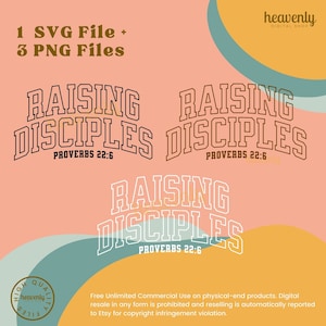 Raising Disciples SVG Christian Mom PNG Sublimation Design Homeschool ...