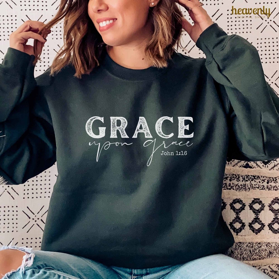 Grace Upon Grace PNG, Amazing Grace Png, Minimal Christian Sublimation, Bible Verse Tshirt ...