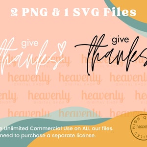 Give Thanks SVG, Christian Fall PNG, Faith Sublimation, Minimalist ...