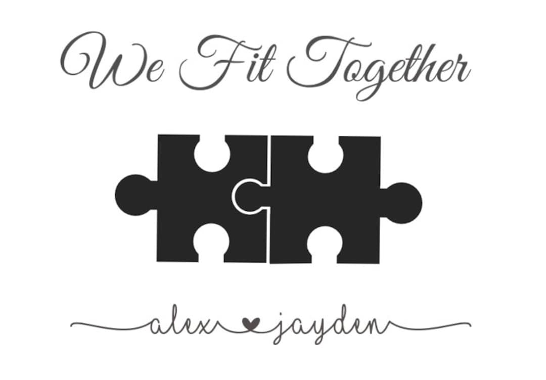 Personalised A4 Couples Relationship Puzzle Piece Print - Etsy