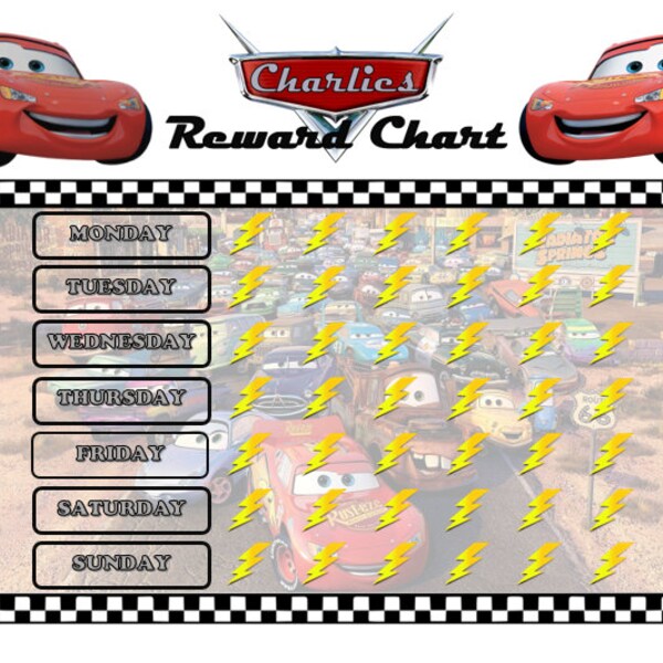 Pixar reward chart - Etsy México