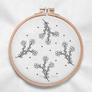 Tiny Flowers Embroidery Pattern for Beginners (PDF Pattern) - Etsy