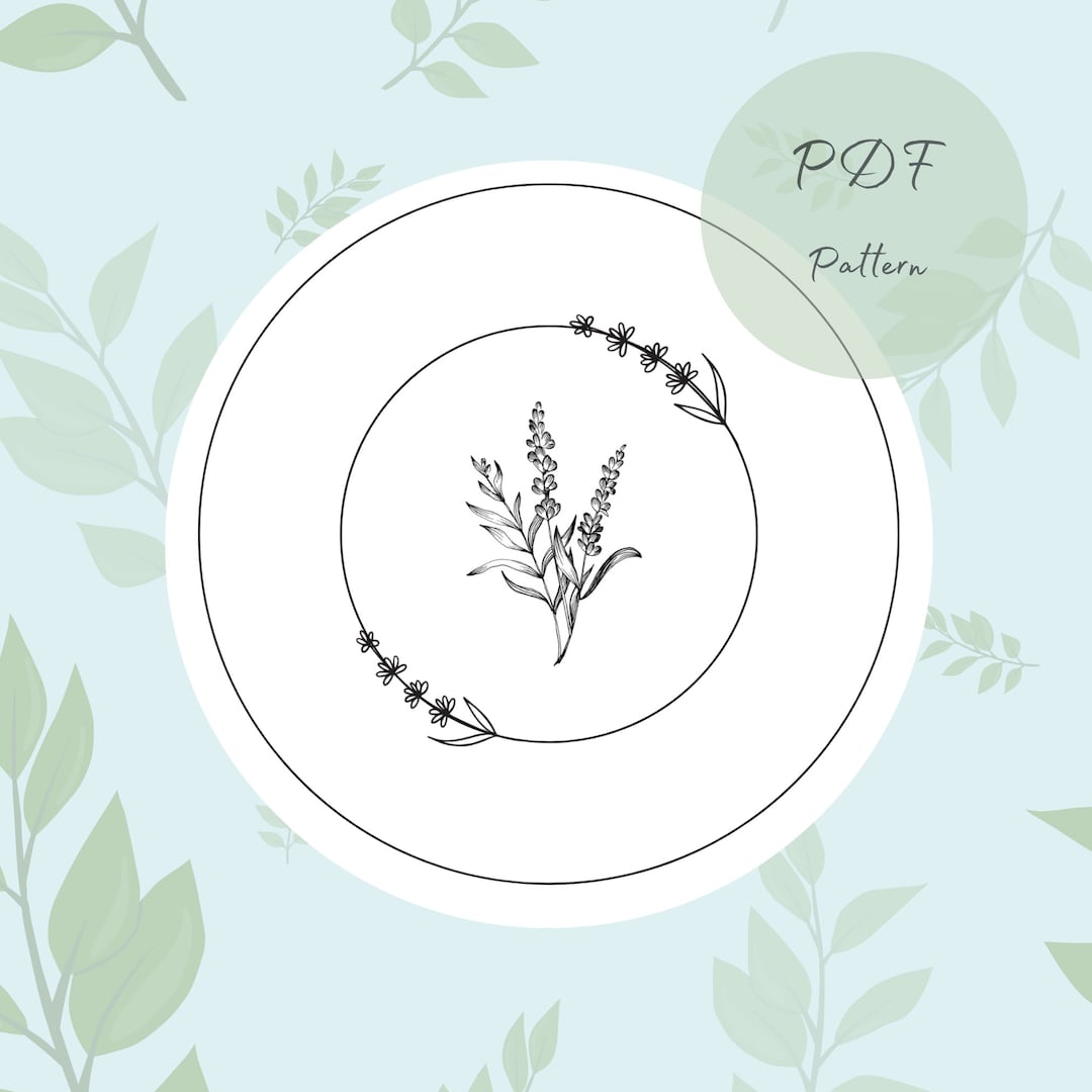 Lavender Circle Handmade Embroidery Pattern PDF Pattern - Etsy