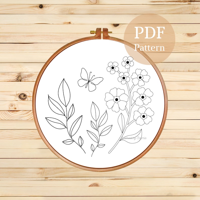 Floral Hand Embroidery Designs, Instant Download PDF Pattern ...