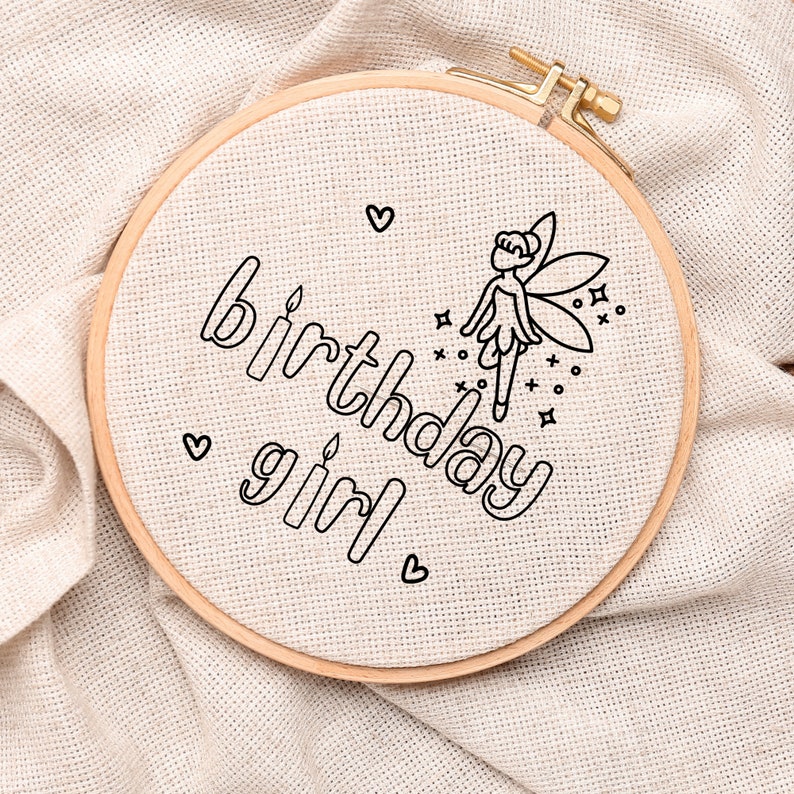 Birthday Girl Embroidery Design Embroidery PDF Pattern Instant Download ...