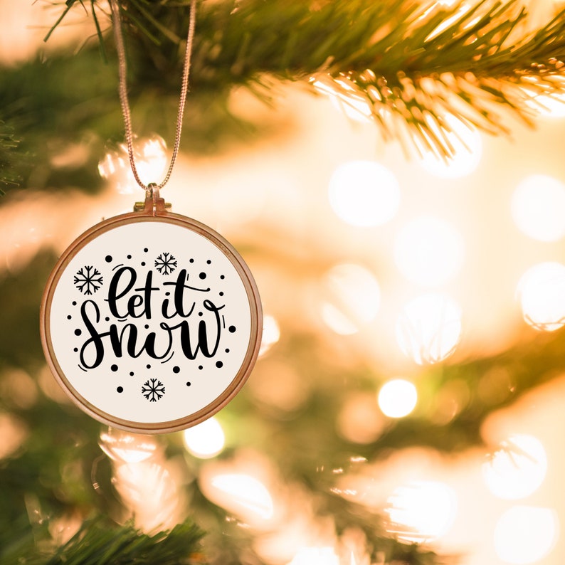 Let It Snow Hand Embroidery Pattern: Winter DIY Hoop Art (PDF Pattern ...