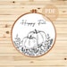 Happy Fall Hand Embroidery Pattern: Pumpkin Design (PDF Pattern) - Etsy