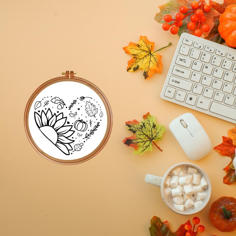 Autumn Embroidery Pattern Bundle: Fall Home Decor (PDF Pattern) - Etsy