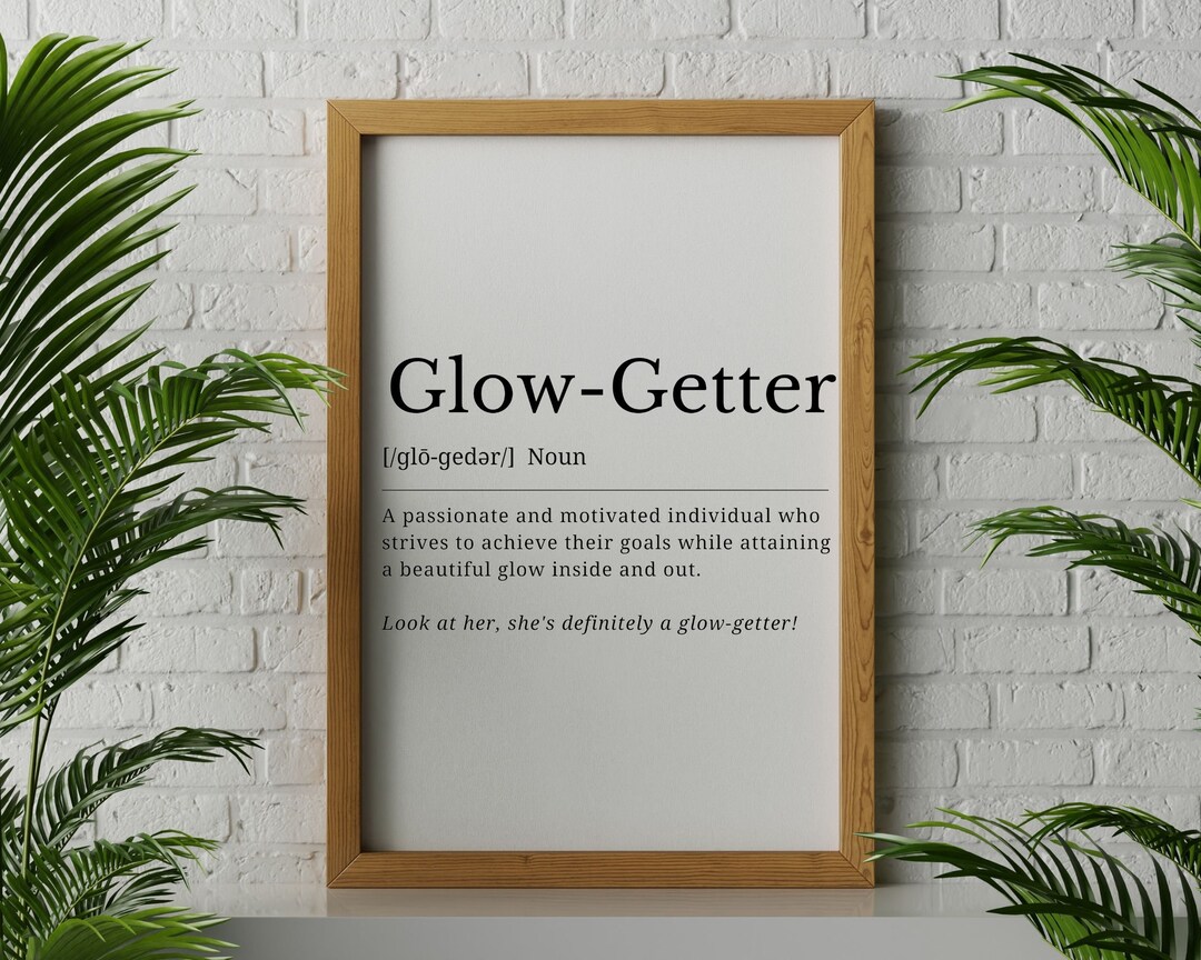 Glow-getter Definition Wall Art | Afrocentric Print Art | Minimalist ...