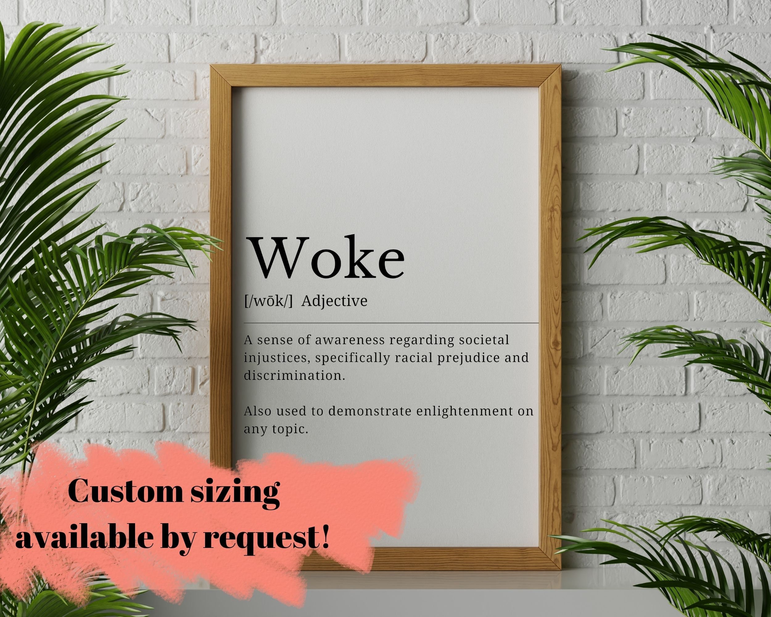 Woke Definition Wall Art | Black Culture Definition Wall Art ...