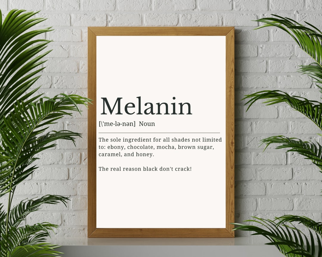 Melanin Definition Wall Art | Black Culture Definition Wall Art ...
