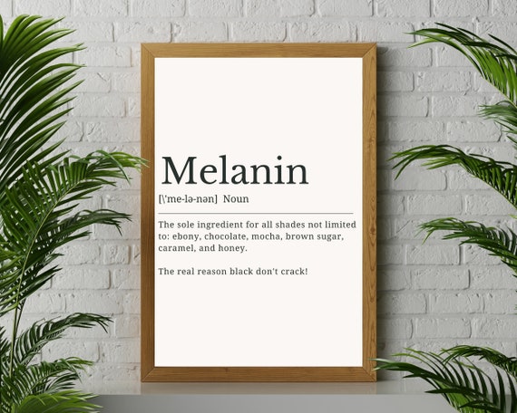 Melanin Definition Wall Art Black Culture Definition Wall - Etsy