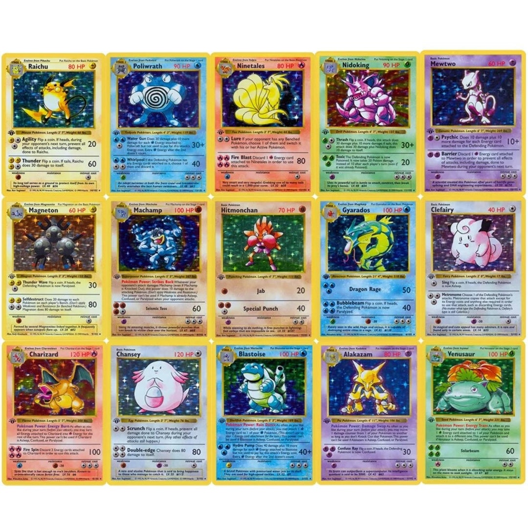 Vintage Pokémon Base Set Complete Master Collection 102 Proxy ...