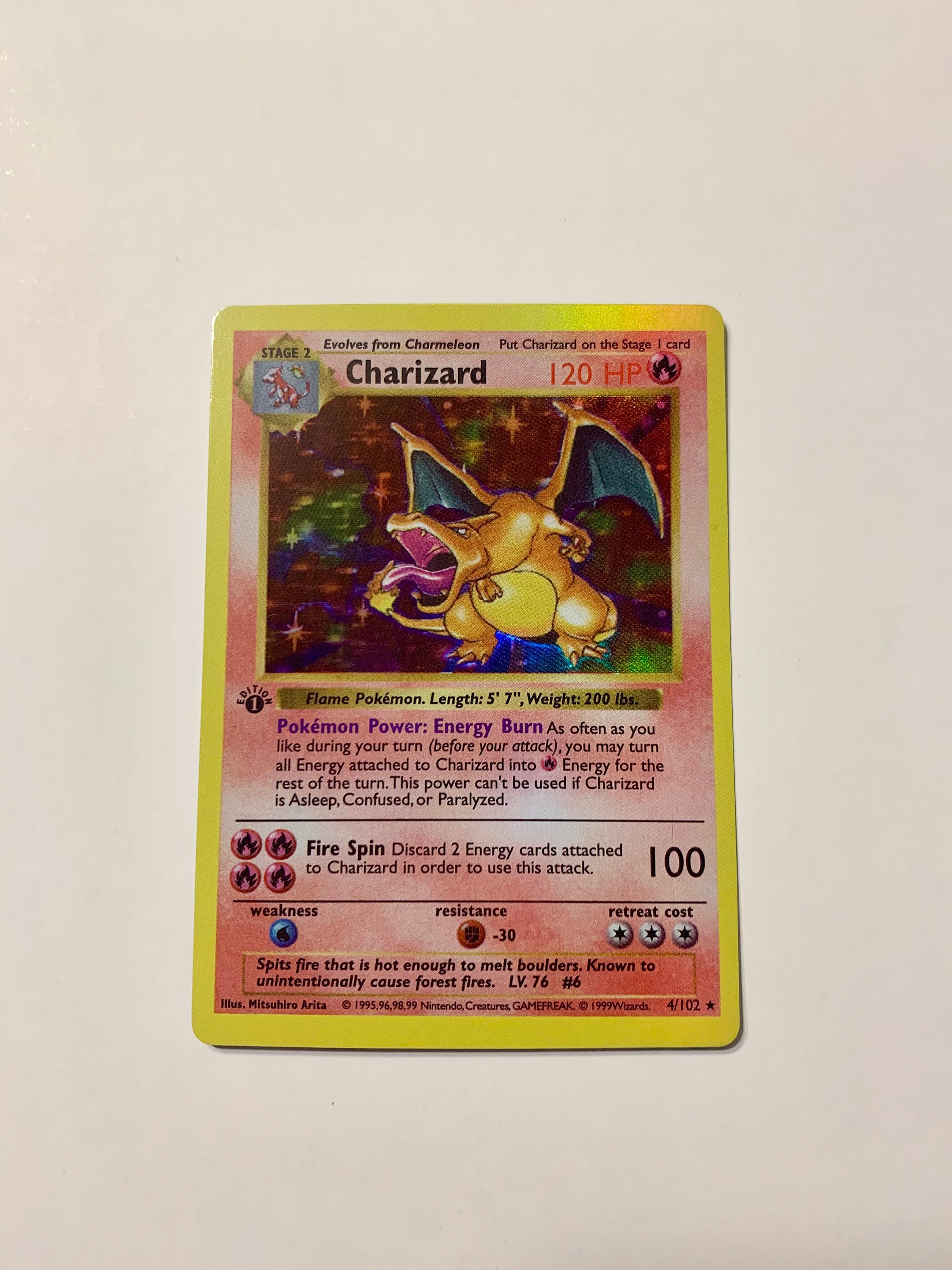 Shadowless Charizard Difference