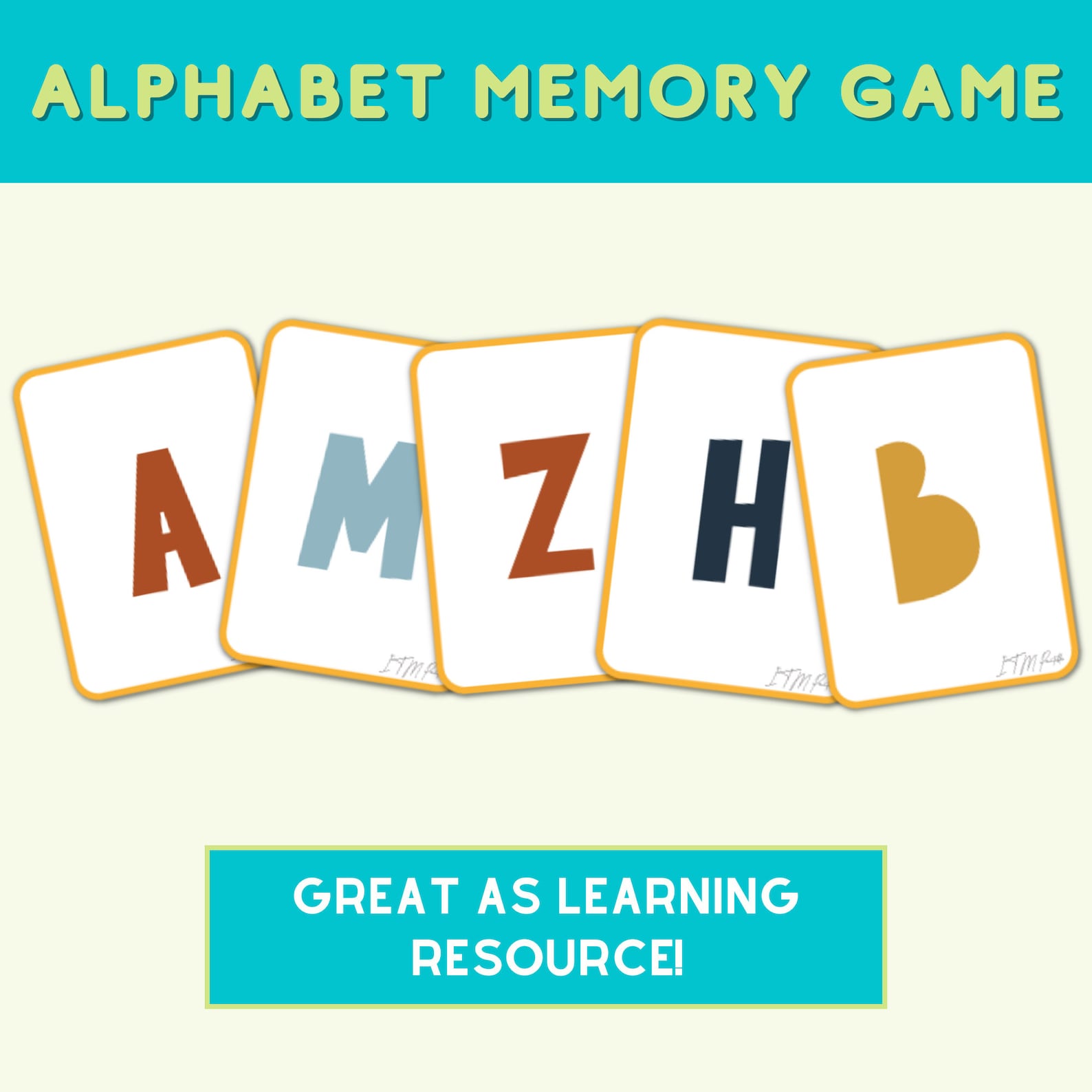 Alphabet Memory Game | Alphabet Matching Game | Montessori Flash Cards ...