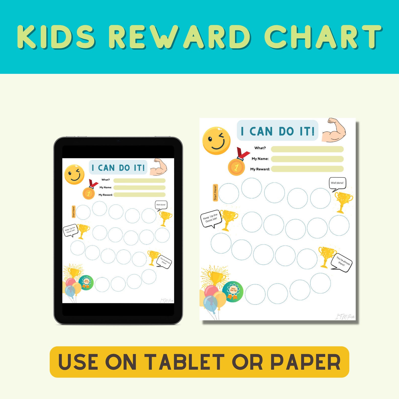 Kids Reward Chart | Behavior Chart | Sticker Chart | Toddler Reward ...