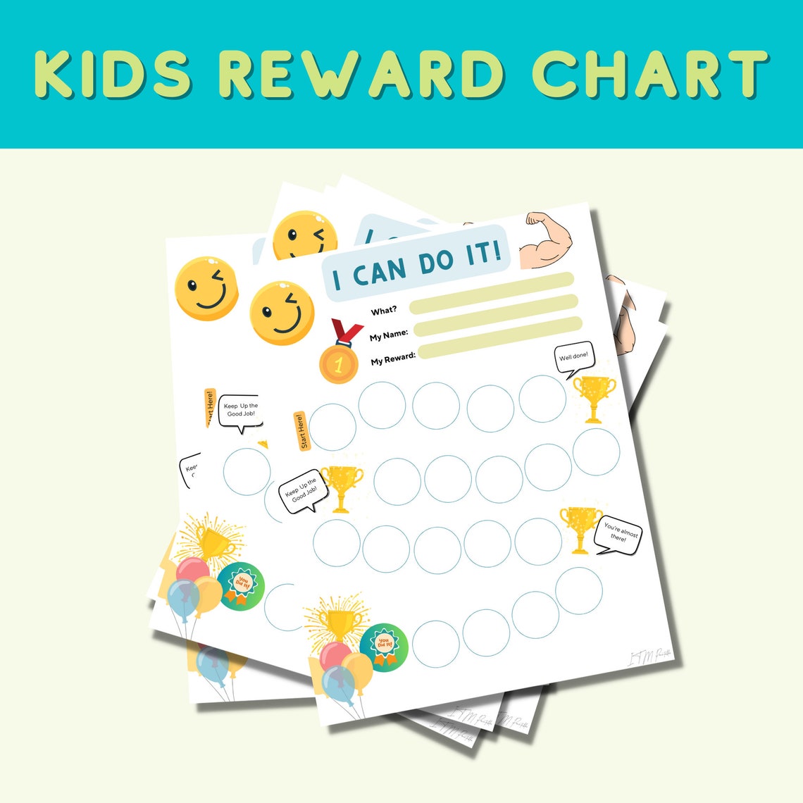 Kids Reward Chart | Behavior Chart | Sticker Chart | Toddler Reward ...
