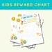Kids Reward Chart Behavior Chart Sticker Chart Toddler Reward Chart ...
