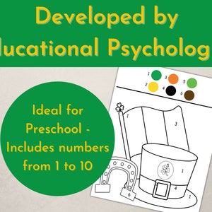 St. Patrick's Day Activity for Kids Color by Number - Etsy