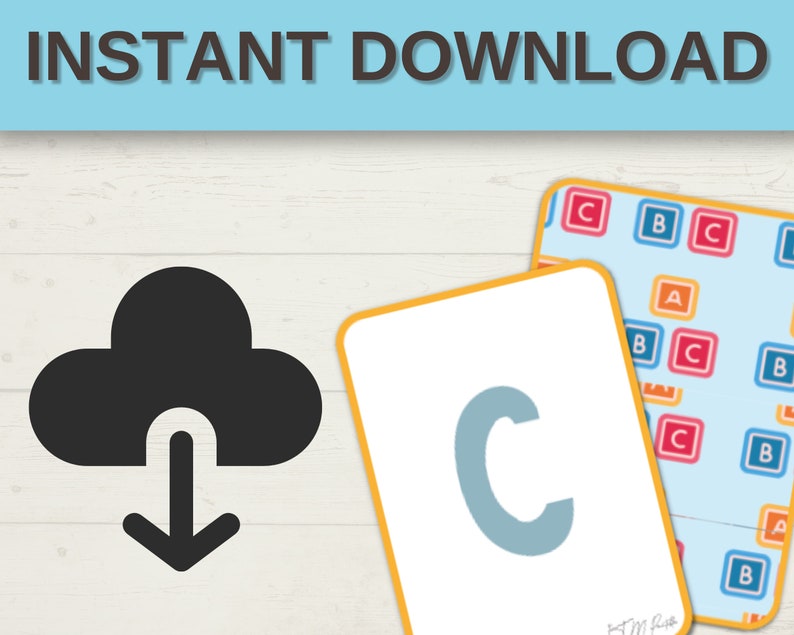 Flash Cards for Kids Alphabet Matching Game Memory Game - Etsy