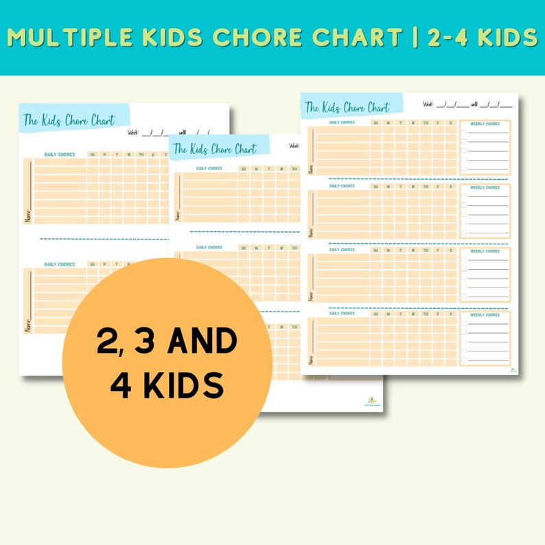 School Counselor Chore Chart for Kids| Family Chore Chart| Printable ...