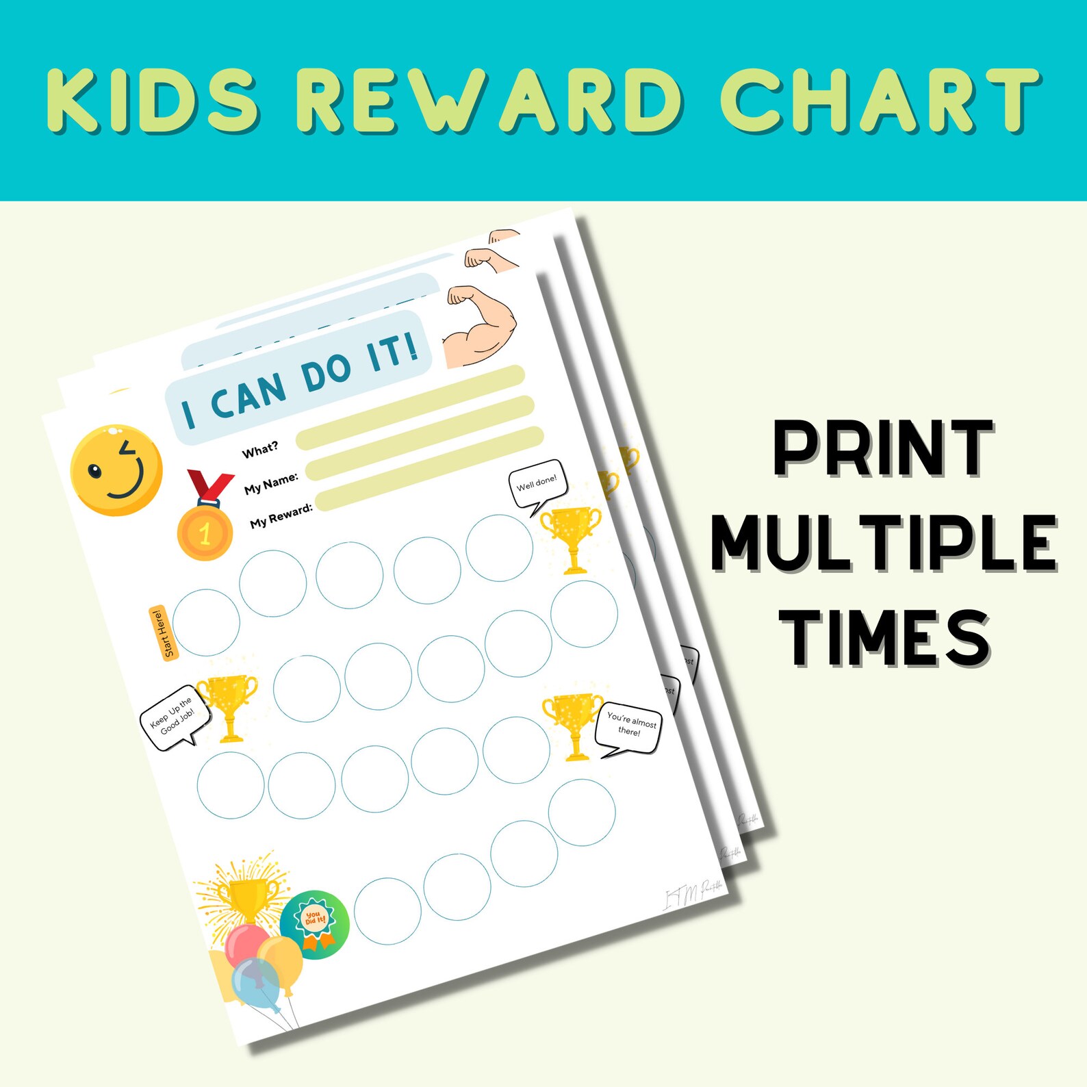 Kids Reward Chart | Behavior Chart | Sticker Chart | Toddler Reward ...
