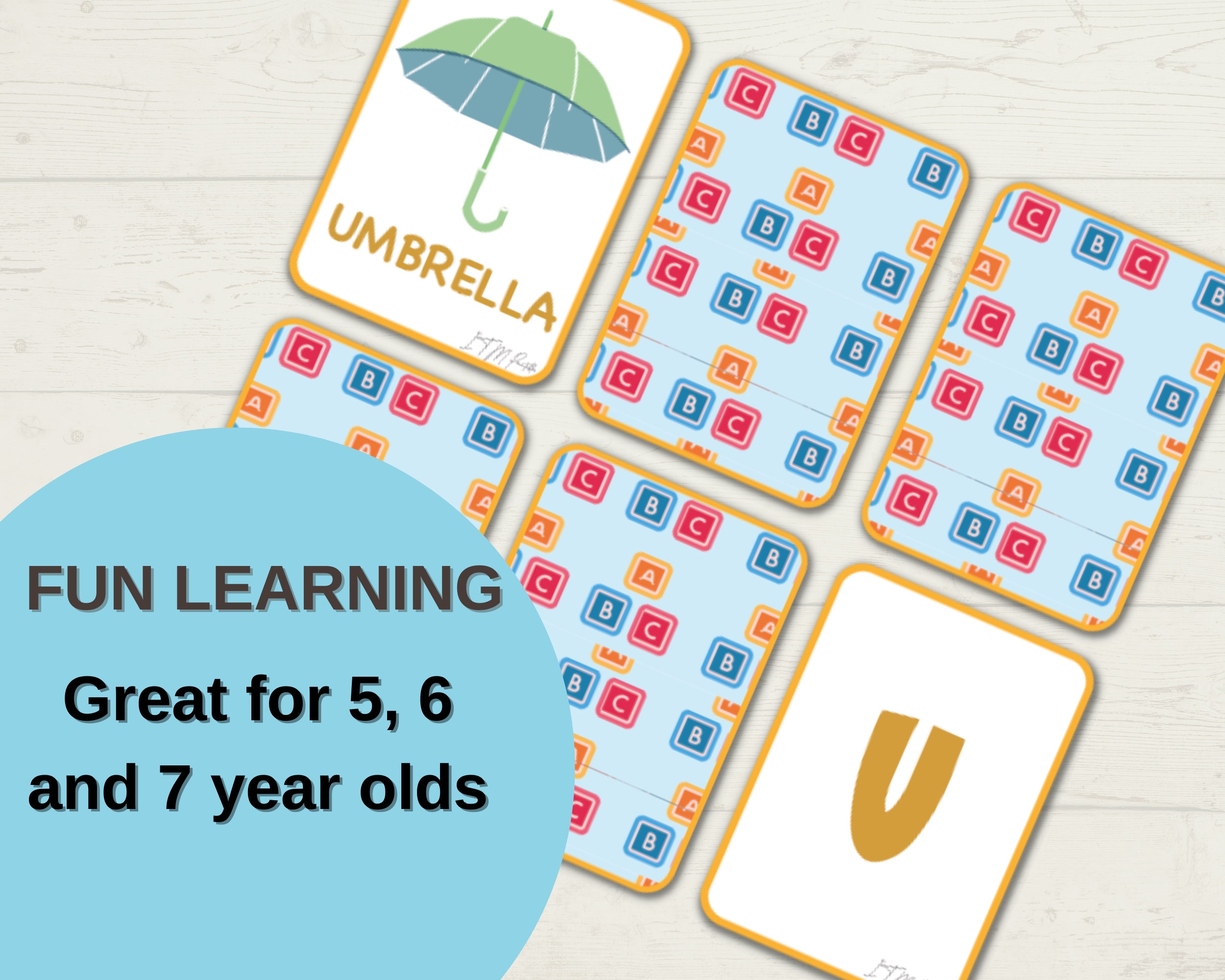 Flash Cards for Kids Alphabet Matching Game Memory Game - Etsy