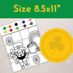 St. Patrick's Day Activity for Kids Color by Number - Etsy
