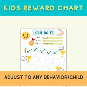 Kids Reward Chart | Behavior Chart | Sticker Chart | Toddler Reward ...